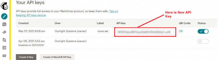 How to Create an API Key and a Webhook in Mailchimp?
