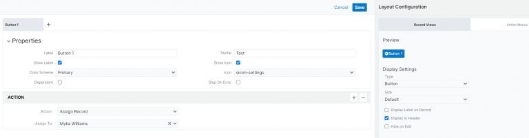 Action Buttons in SugarCRM: How to configure it?