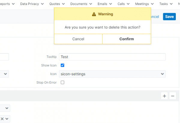 Action Buttons in SugarCRM: How to configure it?