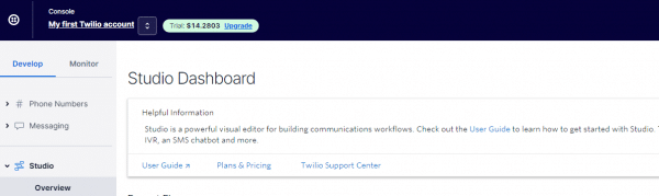 Steps to create Twilio Studio subflows for Phone verification