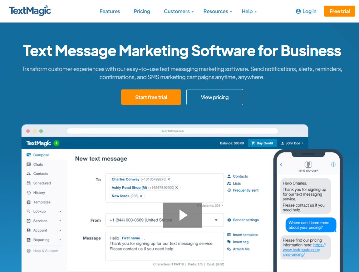 Best SMS Marketing Software 2023 - Features and Pricing Comparison
