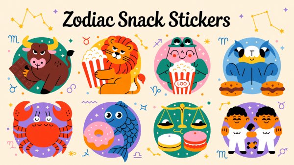 Zodiac Snacks: Designing Stickers Based on Star Sign Cravings ...